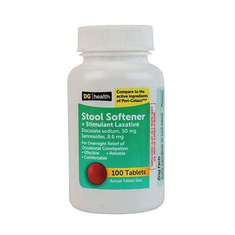 Buy Dg Health Stool Softener Stimulant Laxative Tablets 100 Ct From