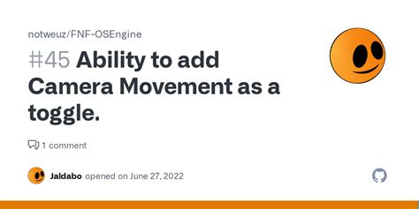 Ability To Add Camera Movement As A Toggle Issue Notweuz Fnf Osengine Github