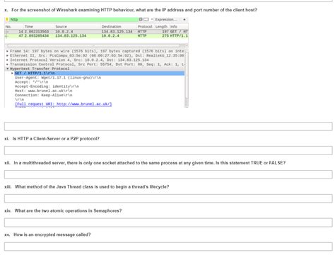Solved X For The Screenshot Of Wireshark Examining