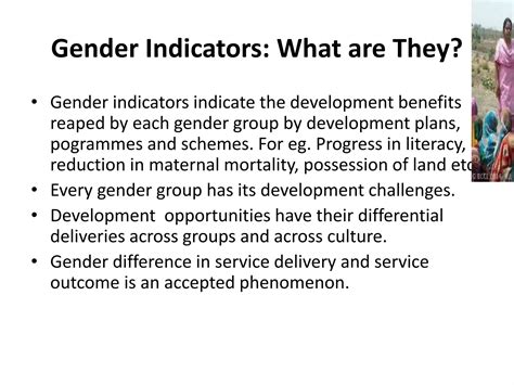 Gender Indicators And Sex Disaggregated Data PPTX