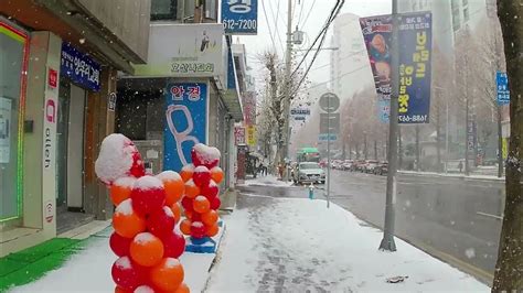 함박눈 맞으며 동네산책 눈 밟는 소리 Asmr 멍하니 보는 것만으로도 꿀잠완성 멍 때리다 보며 잠들기 Asmr│수면유도│잠잘오는 소리│힐링│폭설│산책│불면증치료