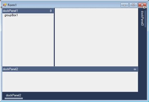 Winforms Using The Dock Manager To Setup Layout Of The Activedbsoft