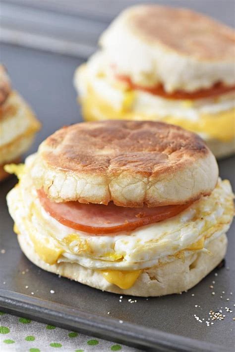 Mcdonalds Egg Mcmuffin Made With Canadian Bacon Eggs And Cheese Is