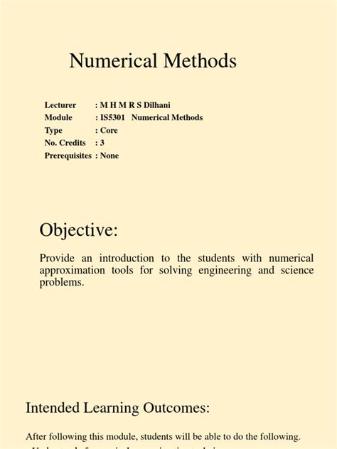 Numerical Methods Pdf Numerical Analysis Equations