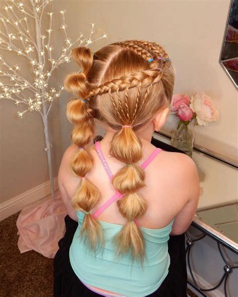 Quick And Simple Combo Bubble Braids Hairstyle Inspiration