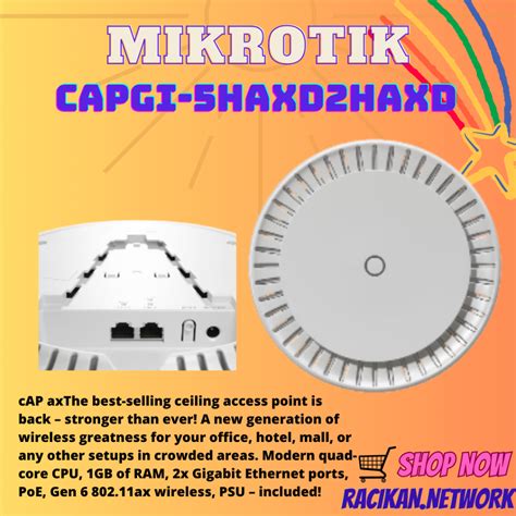 Jual Mikrotik Cap Ax Capgi 5haxd2haxd Cap Ax Wifi 6 Access Point