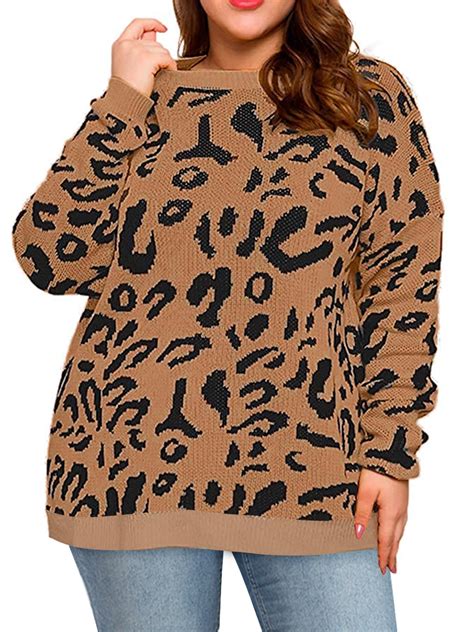 Rivelino Plus Size Pullover Sweaters For Women Long Sleeve Crewneck
