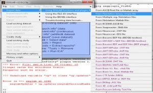 Importing EEG Data Center For Cognitive Neuroscience