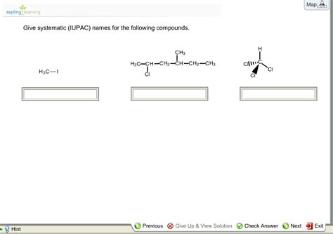 Solved Give Systematic Iupac Names For The