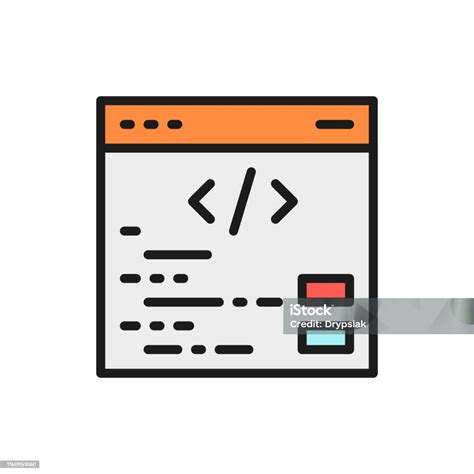 벡터 검색 엔진 최적화 프로그래밍 코딩 웹 페이지 수리 인터넷 개발 웹 사이트 Seo 평면 컬러 라인 아이콘 컴퓨터 언어에 대한 스톡 벡터 아트 및 기타 이미지 Istock