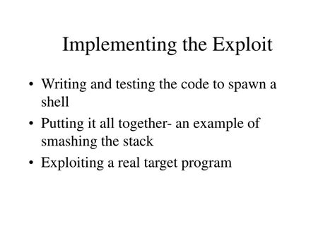 Ppt Smashing The Stack For Fun And Profit Powerpoint Presentation