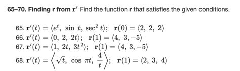 solved r t t2 cosπt 4t r 1 2 3 4 find r from r