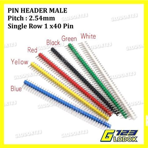 Jual Pin Header Male Pitch Strip Single Row 1x40 254mm Tulang Ikan Arduino Shopee Indonesia