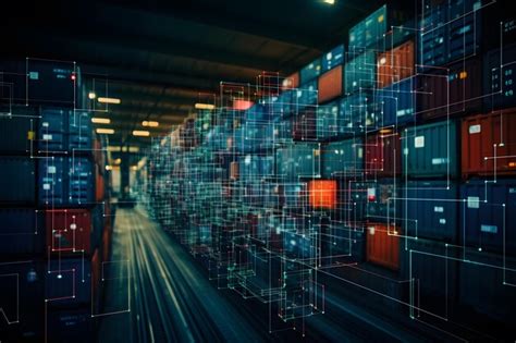 Premium Ai Image Abstract Image Of Supply Chain Tracking On A Blockchain Interface