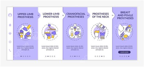Artificial Limb Types Onboarding Vector Template Artificial Onboarding Design Vector Artificial