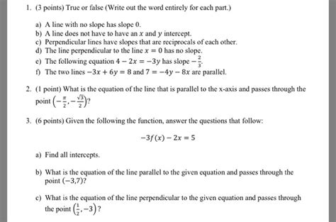 Solved 1 3 Points True Or False Write Out The Word