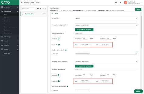 redundant vpn connection to oracle cloud using bgp cato learning center