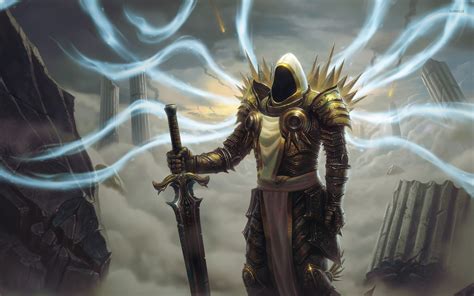 Tyrael With A Golden Sword Diablo Wallpaper Game Wallpapers 52625