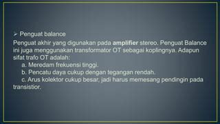 Amplifier Dan Operational Amplifier PPT