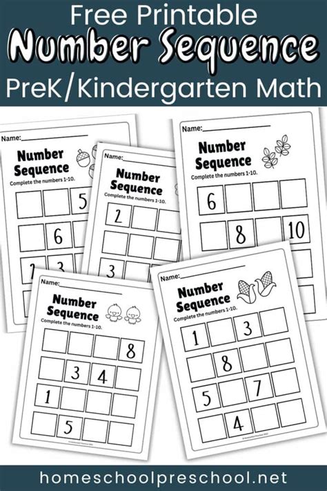 Fun Number Sequence Worksheets For Preschool Math