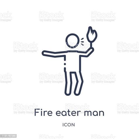서커스 개요 컬렉션에서 선형 소방 서 사람 아이콘입니다 얇은 라인 소방 서 남자 벡터 흰색 배경에 고립입니다 소방 서 남자 유행