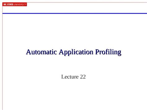 Ppt Automatic Application Profiling Dokumentips