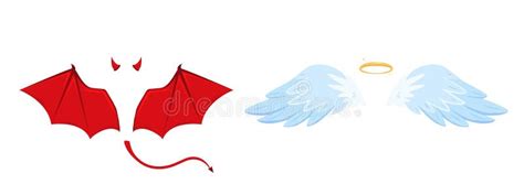 Demon Angel Wings Angel Wings Devil Horns Ambigram Tattoo