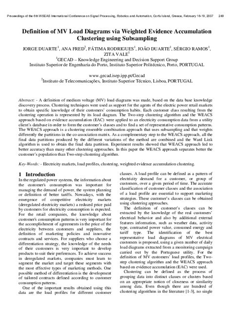 Pdf Definition Of Mv Load Diagrams Via Weighted Evidence Accumulation