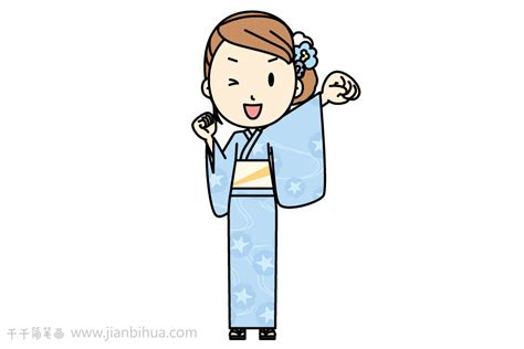 日本女孩简笔画 女孩简笔画