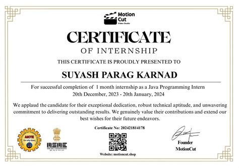 Suyash Karnad On Linkedin Internshipcompletion Codingjourney Javaprogramming Motioncut