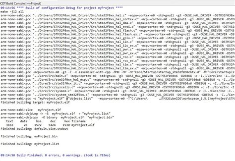 Cubeide Wont Convert Elf To Bin Hex Print Build