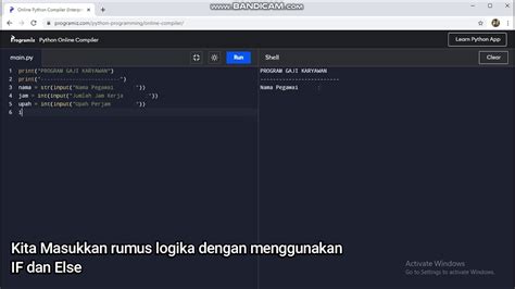 Perhitungan Gaji Karyawan Per Jam Menggunakan Python Youtube