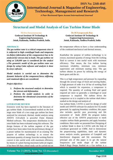 Pdf Structural And Modal Analysis Of Gas Turbine Rotor Blade€¦ · S The Geometric Model Of The