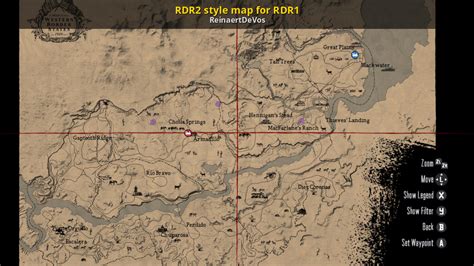 Rdr2 Style Map For Rdr1 Mod For Red Dead Redemption Rdr1 Mods