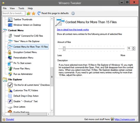 windows 10 context menu items missing when more than 15 files are selected