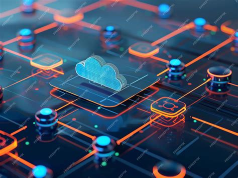 Cloud Computing Network Premium Ai Generated Image
