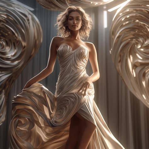 Premium AI Image Satin Chic Mastering Model Satin Style Trends