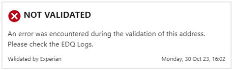 Data Quality User Documentation Error Handling
