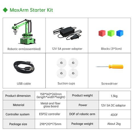 Mua Robotic Arm Kit Maxarm For Arduino Python Programming Esp32 Open Source Smart Robot Arm