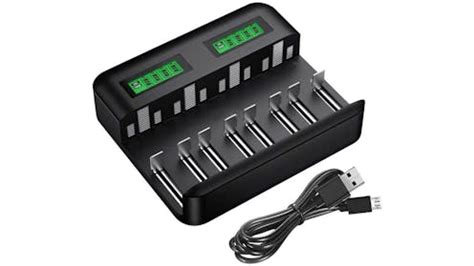 Batterymate Smart Battery Charger 8 Slot Lcd Display For Aaaaacd