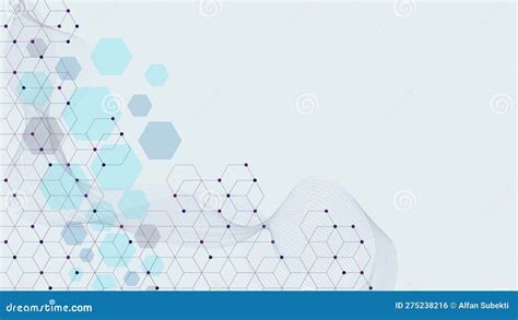 Hexagonal Molecule Badge Molecular Structure Logo Molecular Grids And
