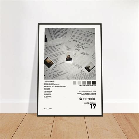 Xxxtentacion 17 Album Poster Rap Wall Decor Retro Bedroom Etsy