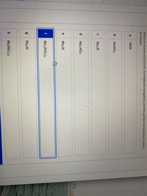 Solved Select An Answer And Submit For Keyboard Navigation