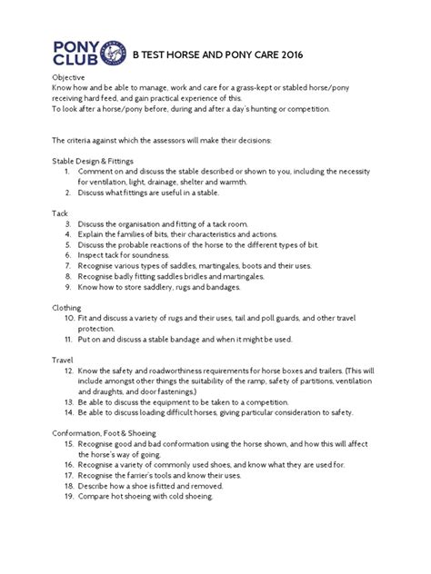 B Test Hpc Syllabus Pdf Horses Nature
