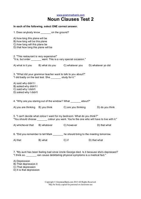 Shawna Burciaga Noun Clauses Worksheet With Answers Pdf