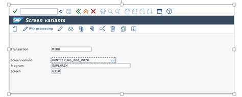 Screen Variants And Transaction Variants With Miro Sap Community