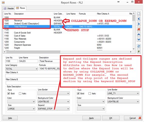 reporting rows basics sharperlight