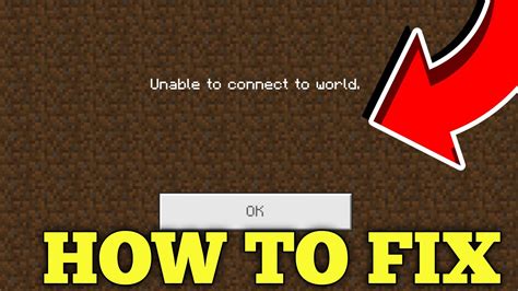 How To Solve Unable To Connect To World Problem Minecraft Pe Solved 💯♥️ Youtube