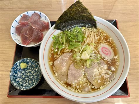 レポ宮城県名取市のラーメン店で中華そば生マグロ丼 仙台南つうしん