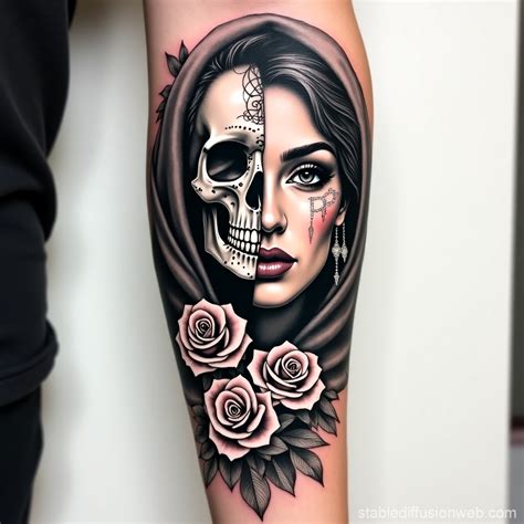 Half Skull Tattoo Meaning Symbolism Designs And Placement Guide
